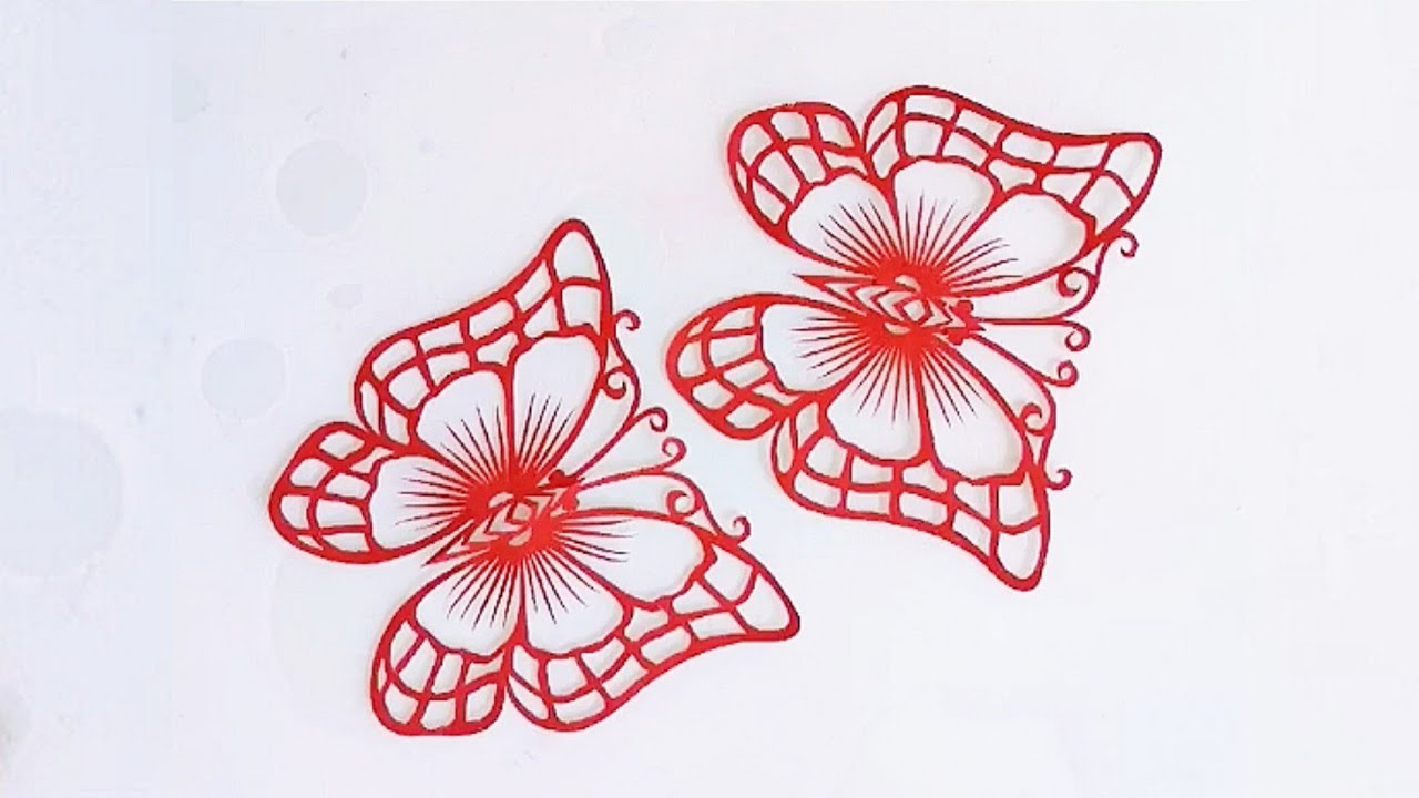 Butterfly Paper Cutting - Paper Cutting Tutorial - Paper Cutting Design ...