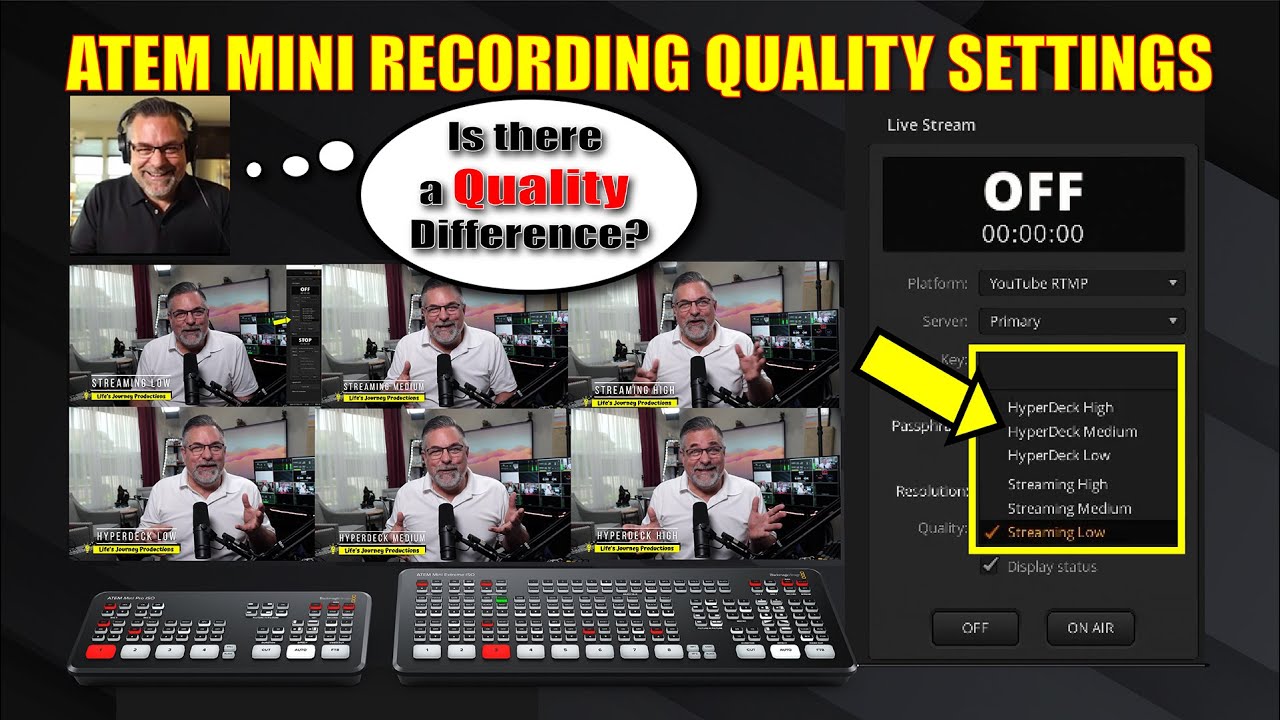 ATEM MINI Recording Quality and Streaming Settings - YouTube