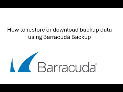 How to restore or download backup data using Barracuda Backup - YouTube
