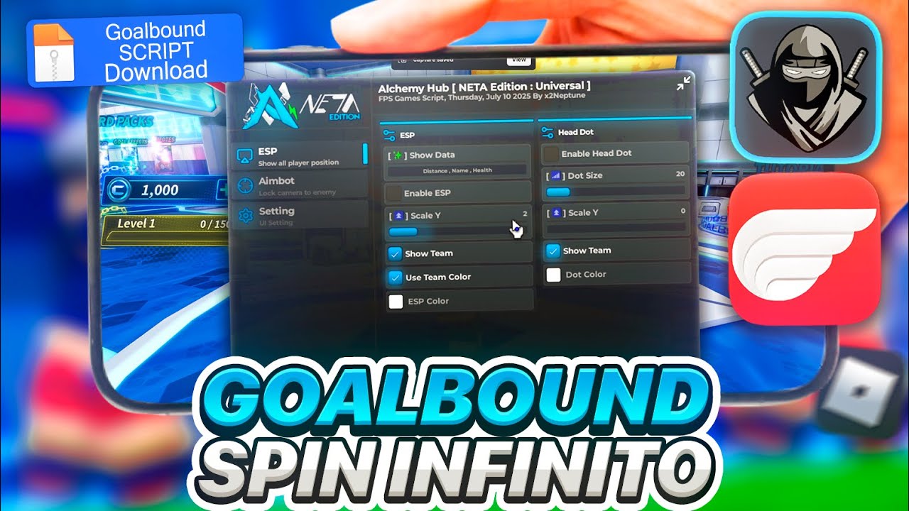 SCRIPT GOALBOUND ⚽ INFINITE SPIN PEGA QUALQUER STYLE ou EGO E MAIS! - YouTube