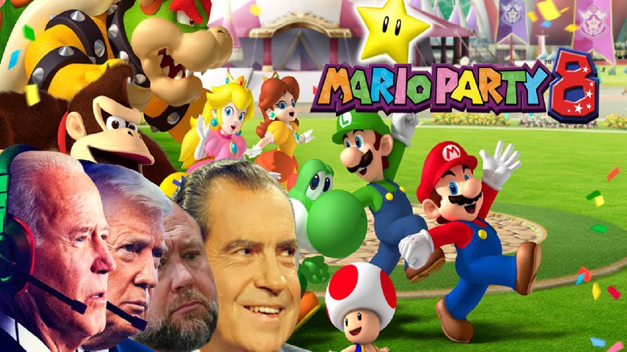 The Presidents Play Mario Party 8 - YouTube