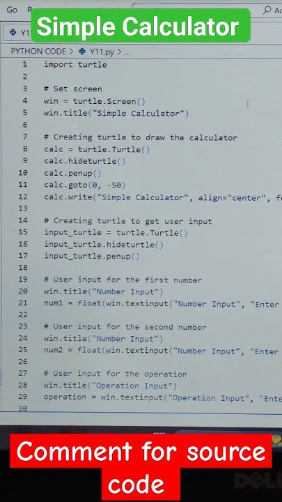 Simple Calculator🧮 Using Python🔥🔥😊 #calculator #python #trending #shorts #short #viral - YouTube