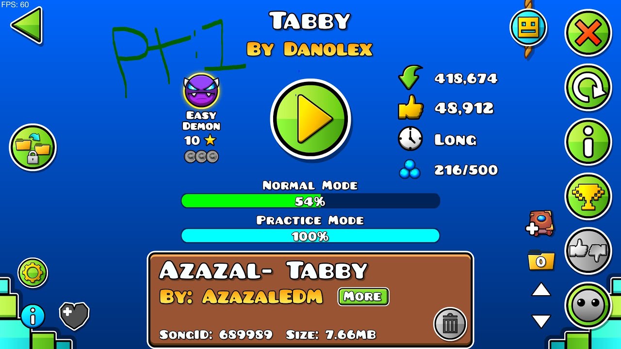 Tabby by: Danolex (54%) | Geometry Dash | - YouTube