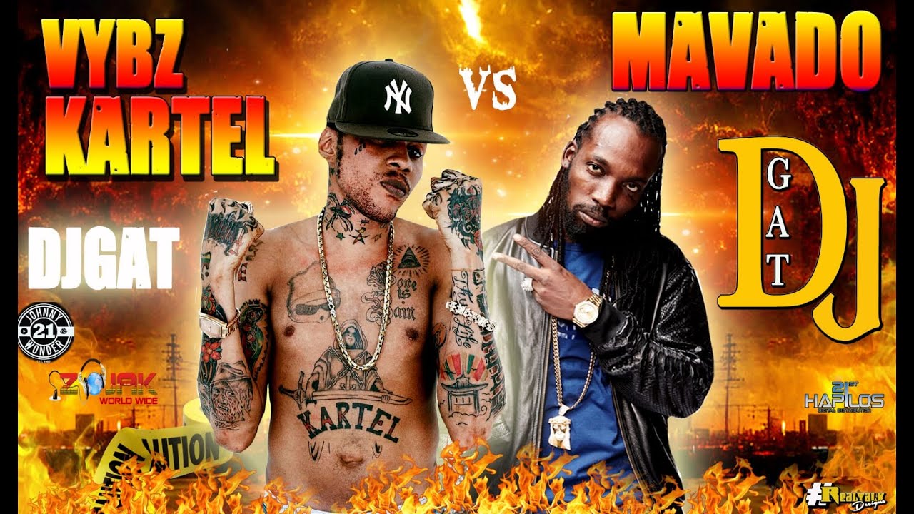{DJ GAT} VYBZ KARTEL VS MAVADO SHOWDOWN MIXTAPE GULLY VS GAZA - YouTube