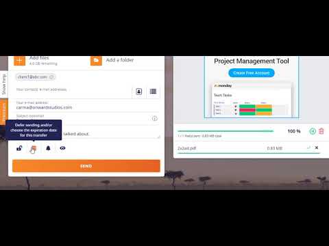 Sending Large Files using TransferNow - YouTube