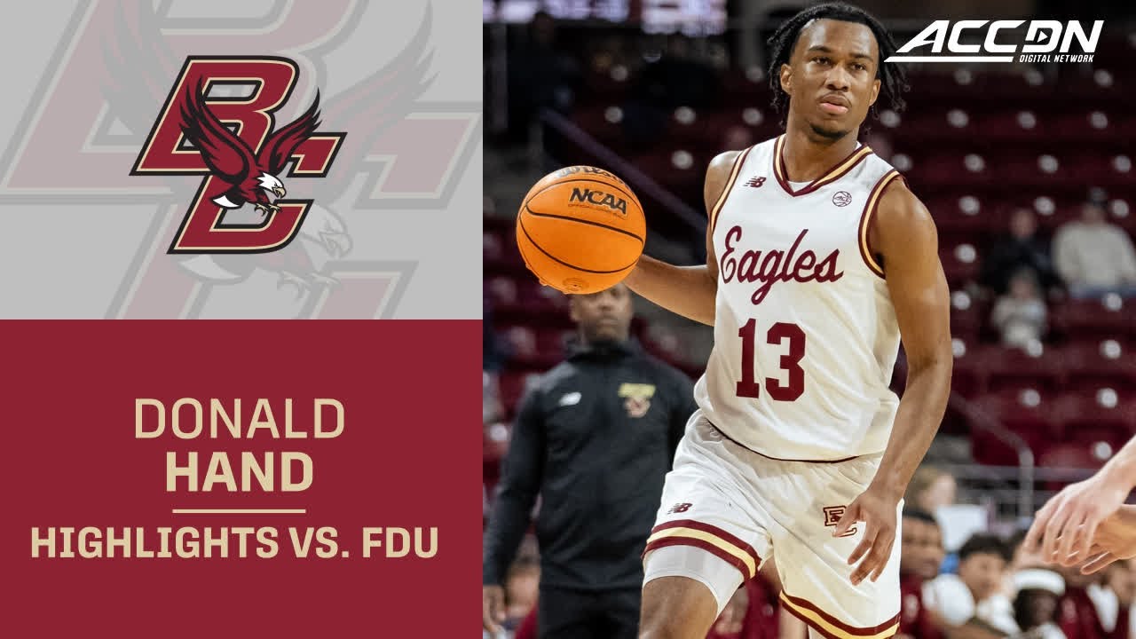Boston College's Donald Hand Jr. Dominates In Win Over FDU - YouTube
