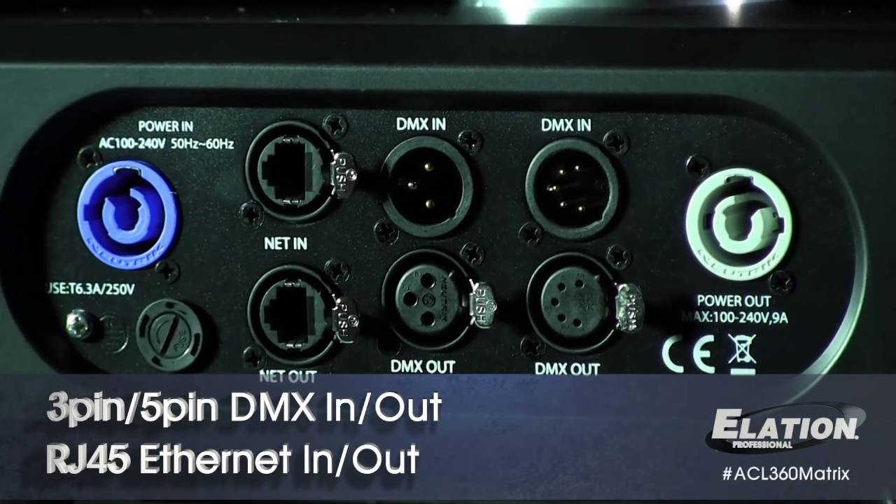 Elation Professional ACL 360 Matrix Moving Head Effect Luminaire - YouTube