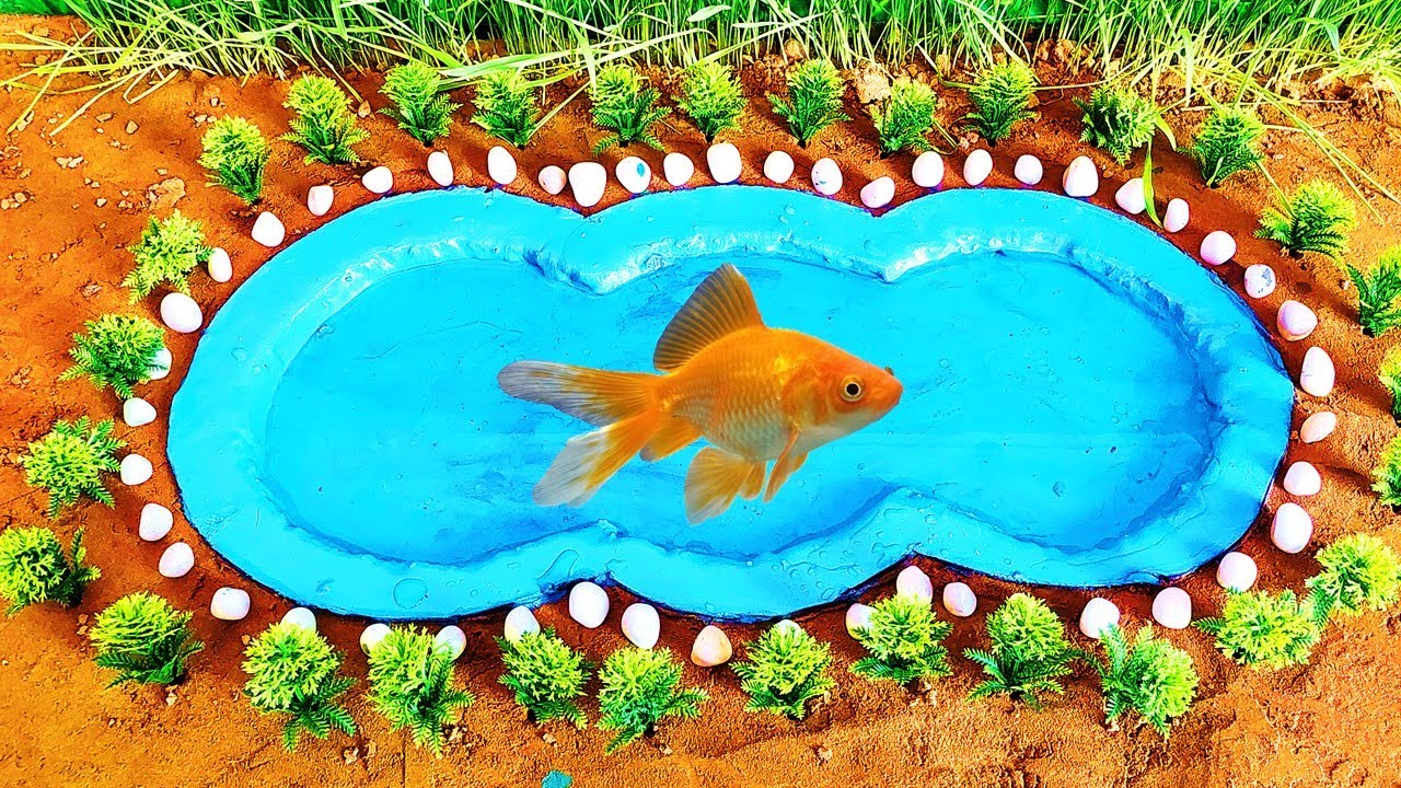 DIY Mini Farm : Miniature Fish Pond Unique Shaped : Miniature farming ...