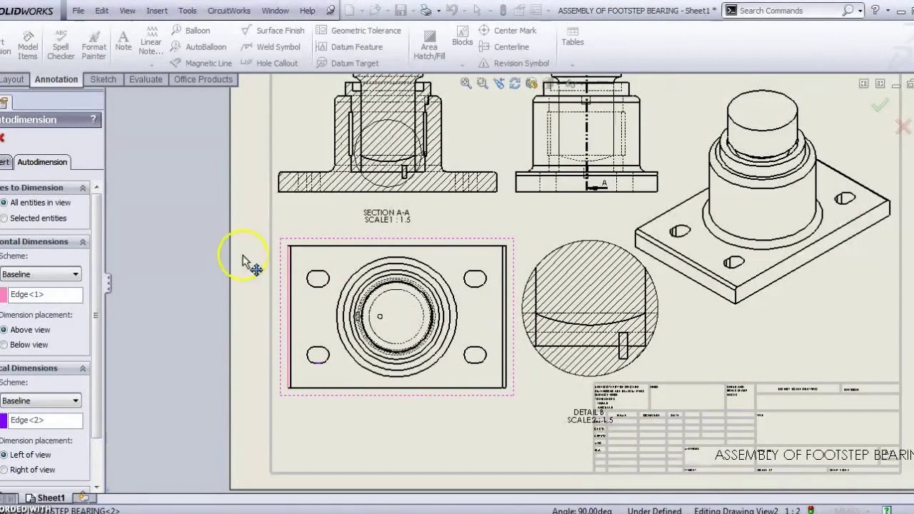 Assembly of footstep bearing creating 3D parts 4 - YouTube