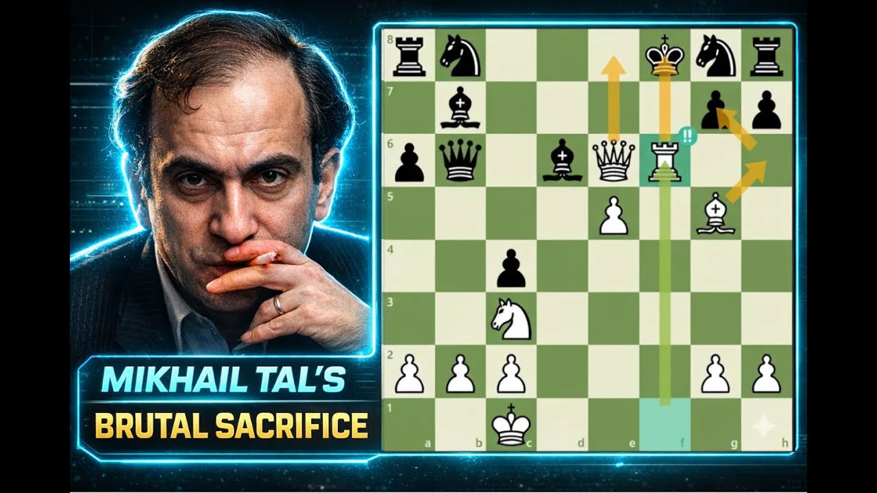 🔥 TAL SACRIFICED 4 PIECES IN 7 MOVES! AI Analysis of the Most Brutal ...