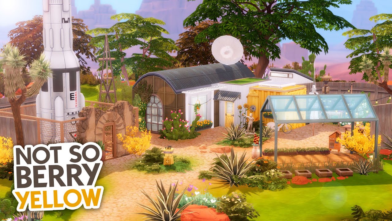 Not So Berry Tiny House: Yellow 🚀 // The Sims 4 Speed Build - YouTube