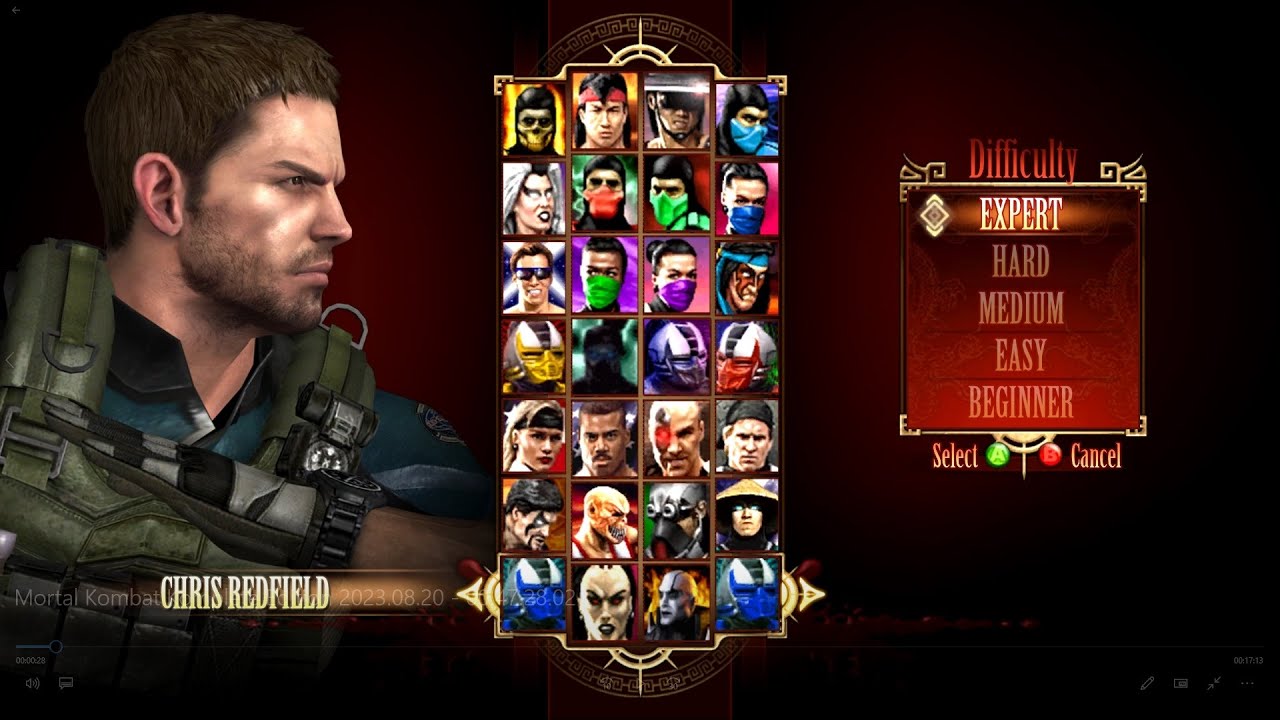 Mortal Kombat 9 - CHRIS REDFIELD RESIDENT EVIL MOD - Expert Arcade ...