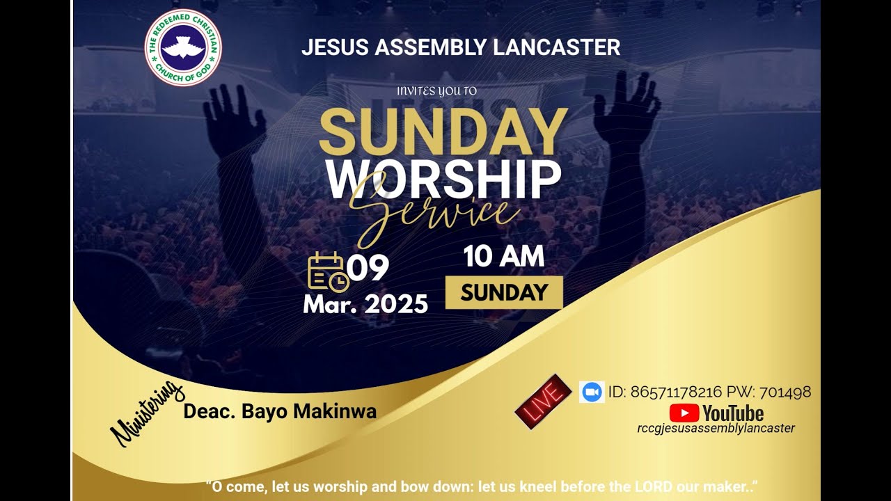 |3/9/25| RCCG Jesus Assembly Family Worship Service - YouTube