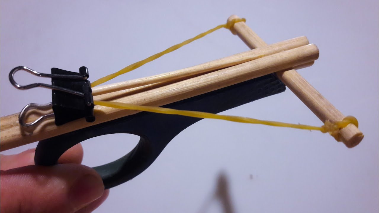 How To Make a Mini Crossbow - YouTube