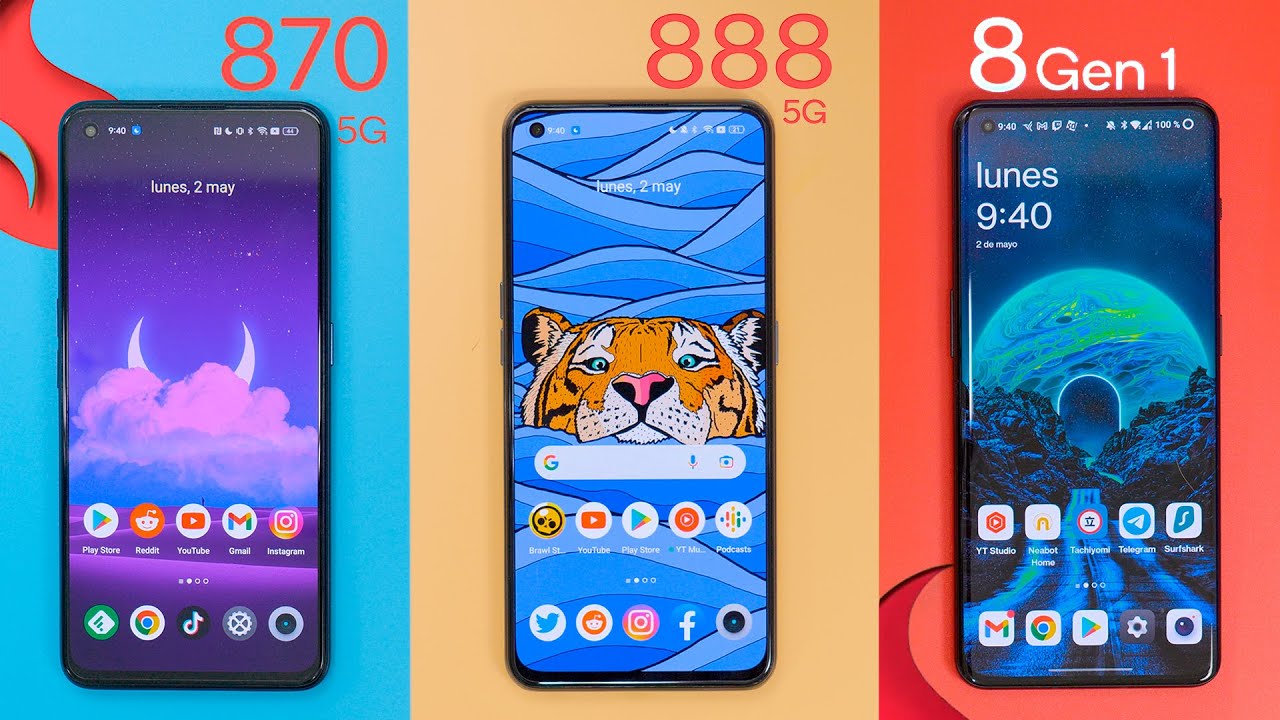 Snapdragon 8 Gen 1 vs 888 vs 870 | Comparativa de Rendimiento - YouTube