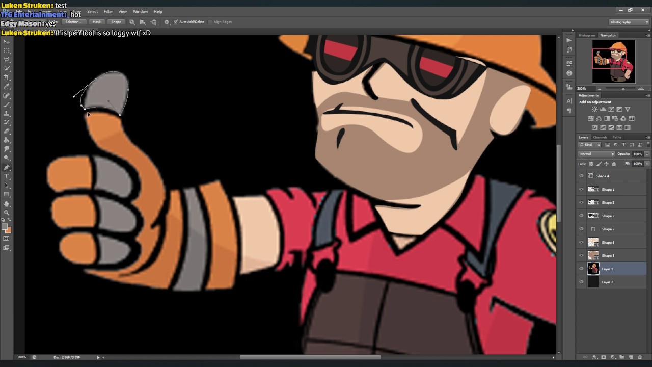 Drawing TFG in Photoshop [Live] - YouTube