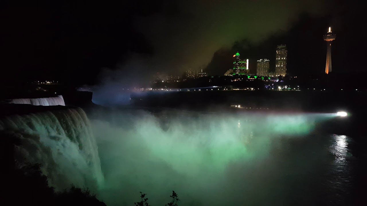 Night View of Niagara Falls on 28th October 2018 - YouTube