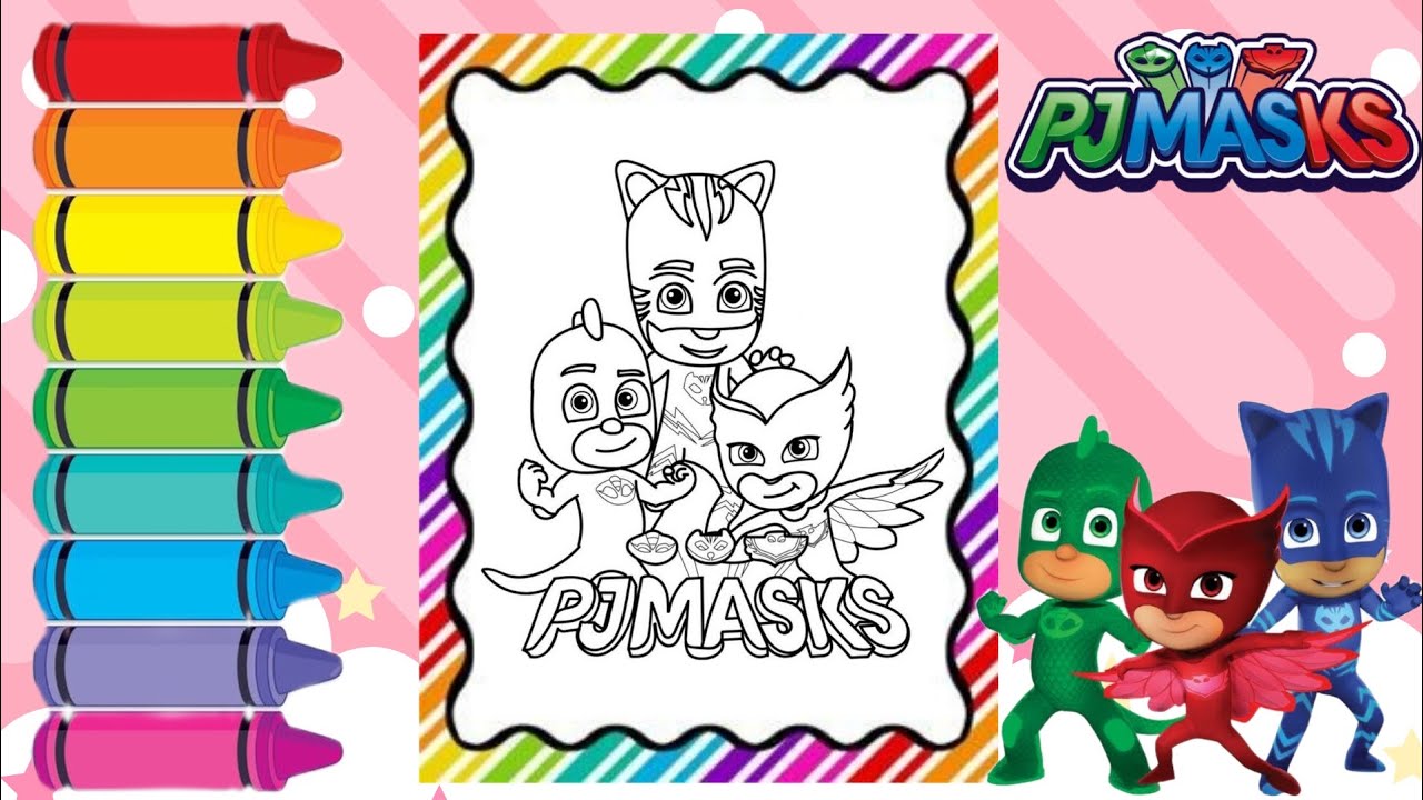 Pjmasks Catboy,Owlette and Gekko Coloring | Coloring video for kids # ...
