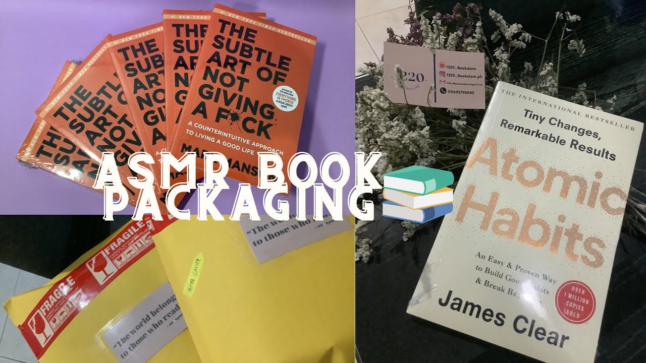 Atomic Habits and Subtle Art of Not Giving A F*ck book packaging 📚📚🍎 ...
