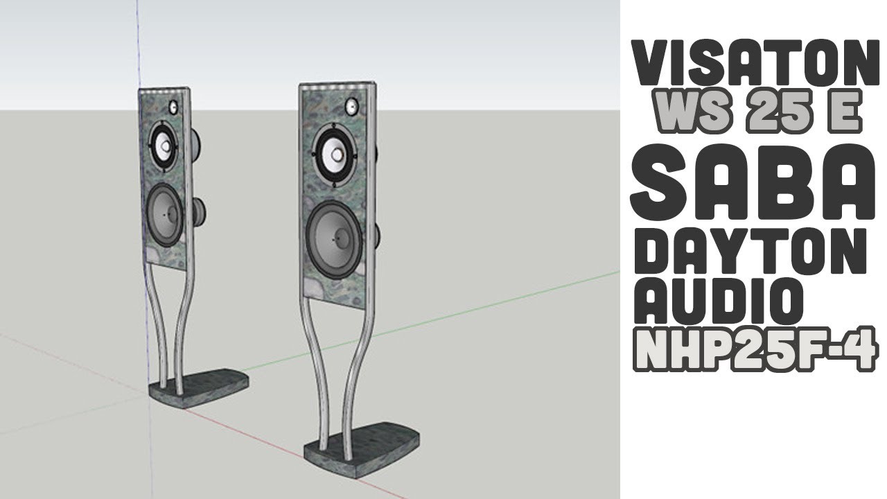 Dự án loa ván hở bass 25cm 3 way với Visaton WS 25 E, Saba 20cm và treble dome Dayton Audio ...