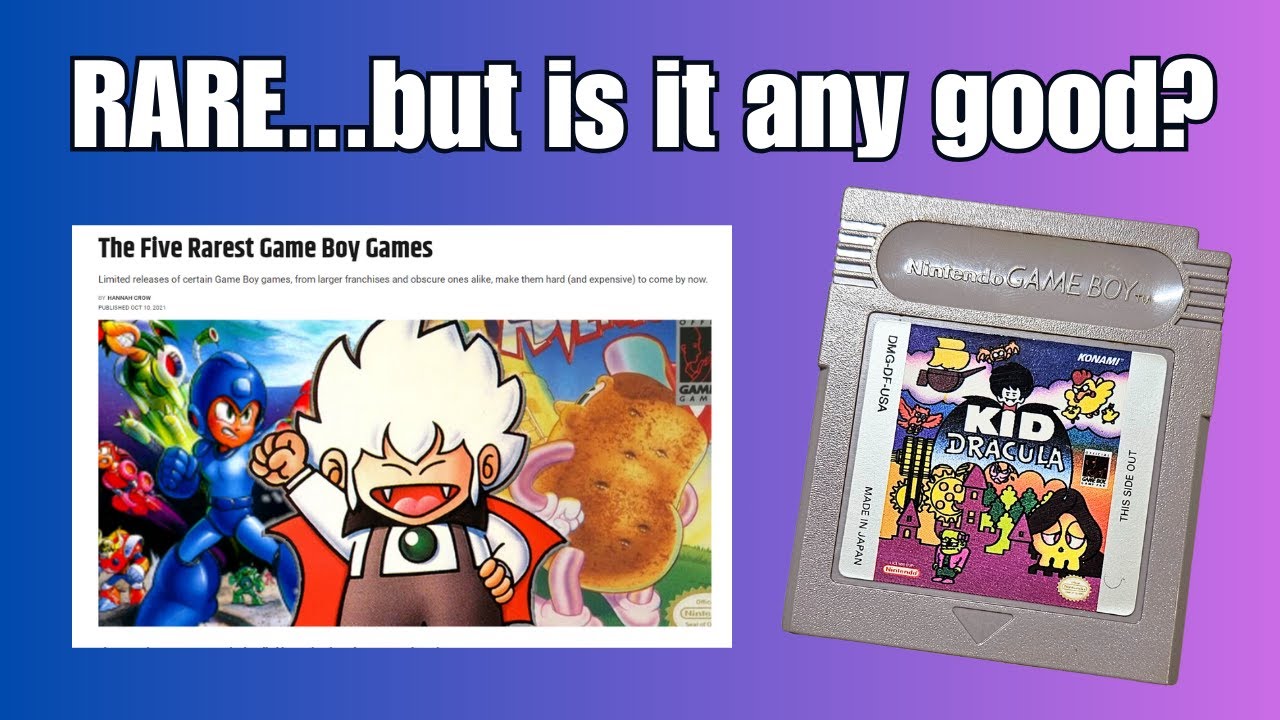 One of RAREST Game Boy Games Kid Dracula Gameplay Demo Review Retro ...
