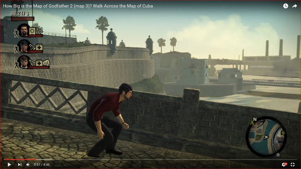 HOW BIG IS THE MAP in Godfather II (Map 3 Cuba)? Creep Across the Map ...