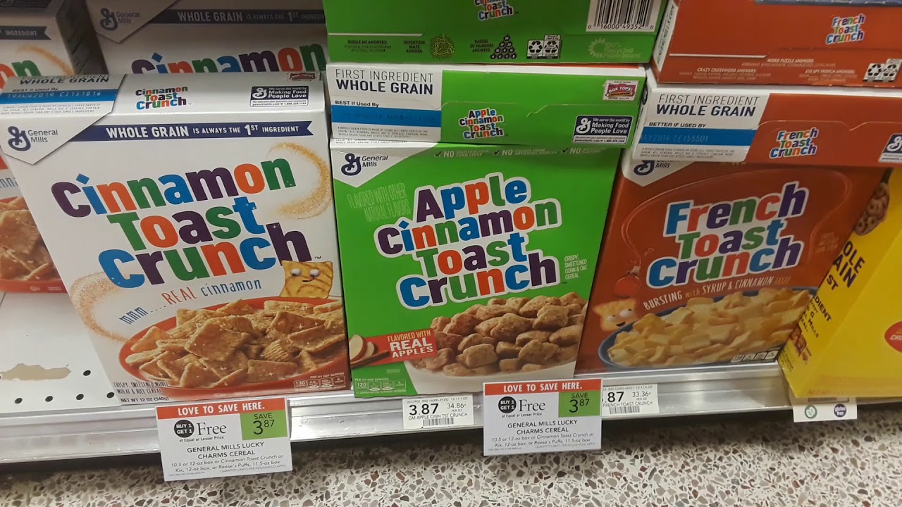 Lucky Charms, Reeses Puffs or Cinnamon Toast Crunch $1.44 at Publix ...