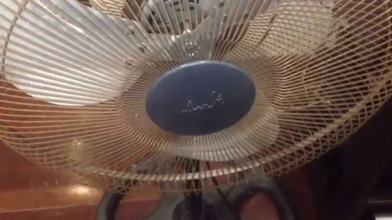 Asahi pedestal fans in a friend's dining room - YouTube