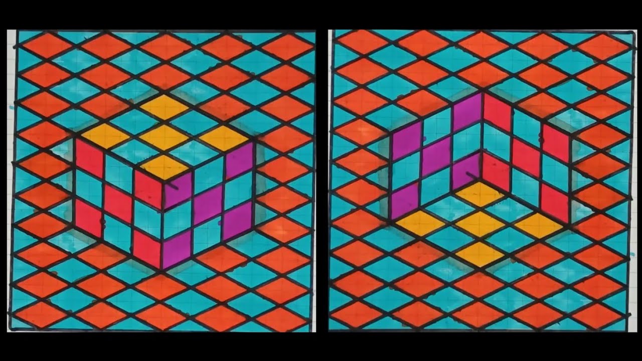 3D Dice Illusion Design 🥰 - YouTube