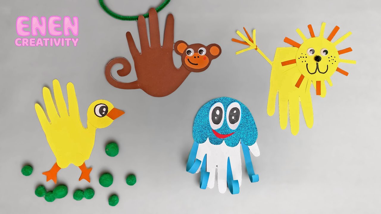 Awesome Crafts for Kids with your handshape | Unleash Your Creativity ...