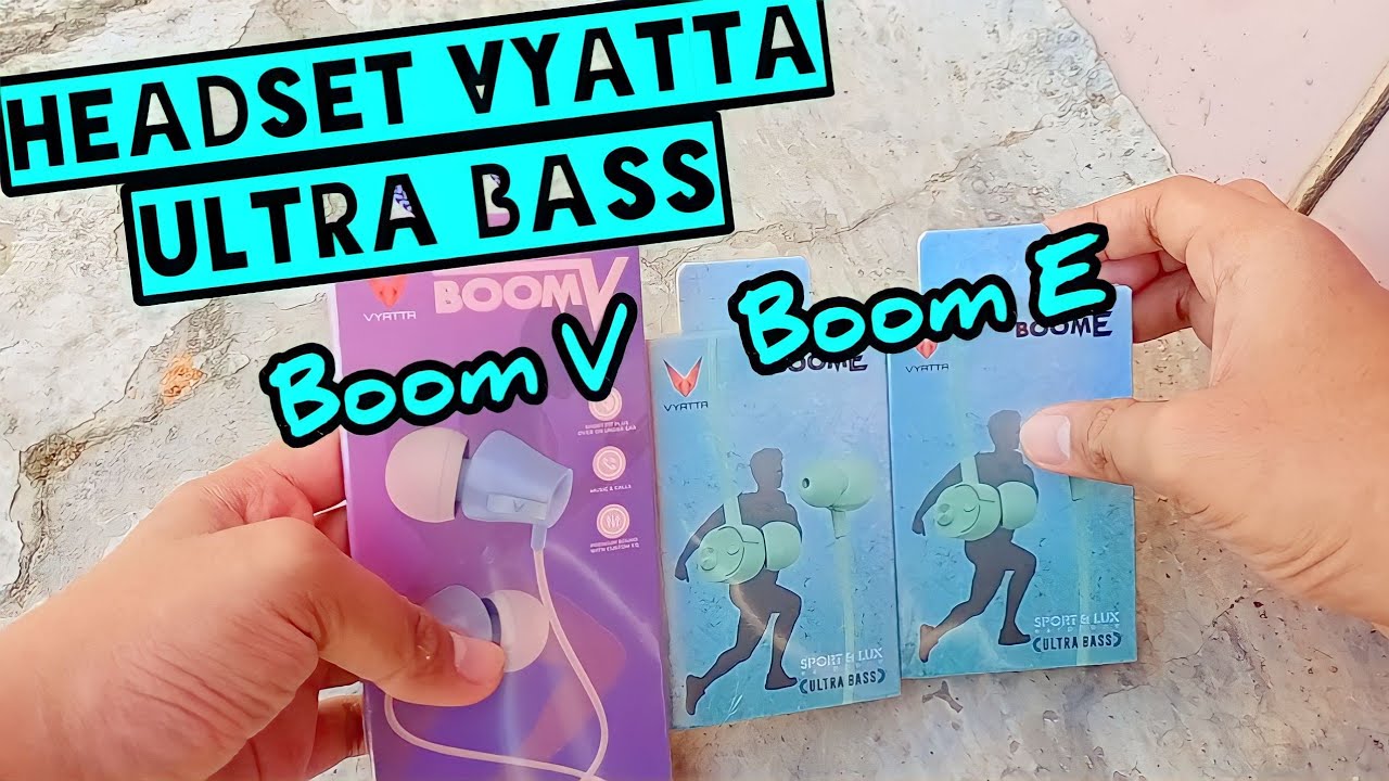🟤 Headset Vyatta Ultra Bass Boom V & Boom E Ngebassnya Bikin Betahh ...