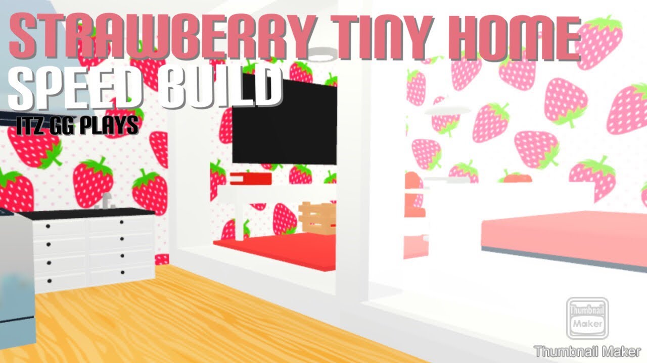 STRAWBERRY TINY HOME SPEED BUILD || ROBLOX ADOPT ME - YouTube
