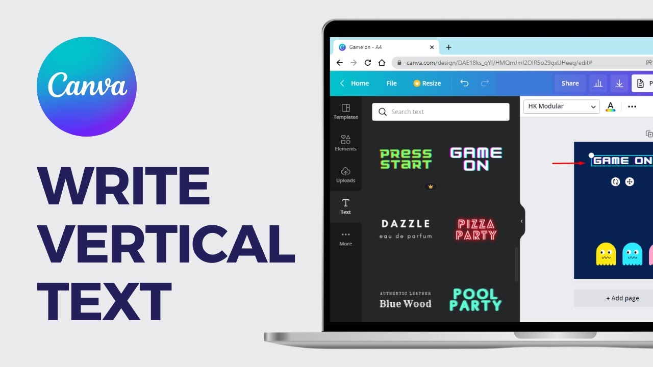 How to Write Vertical Text in Canva (Updated Guide) - YouTube