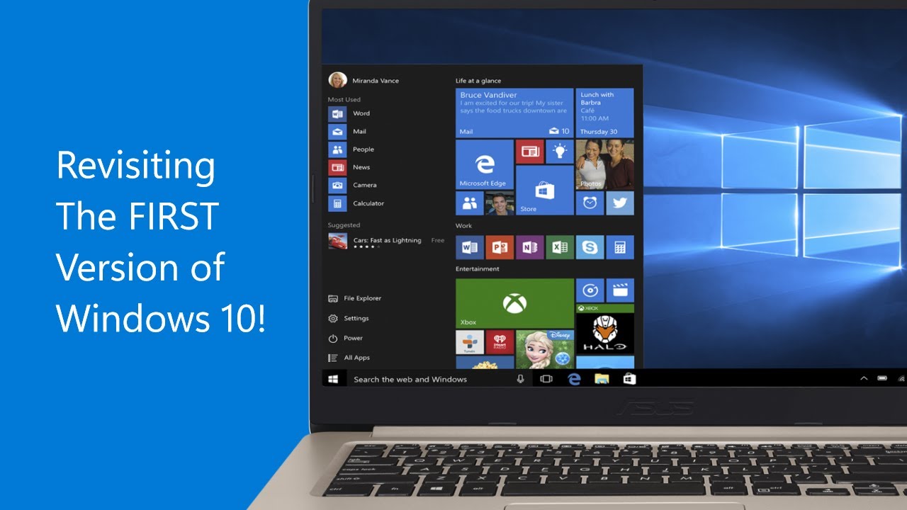 Installing the First Release of Windows 10 on it's final day.. - YouTube
