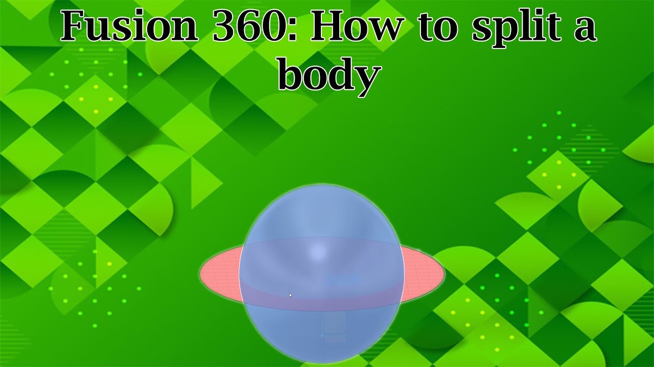 Fusion 360: How to use a plane to split a body - YouTube