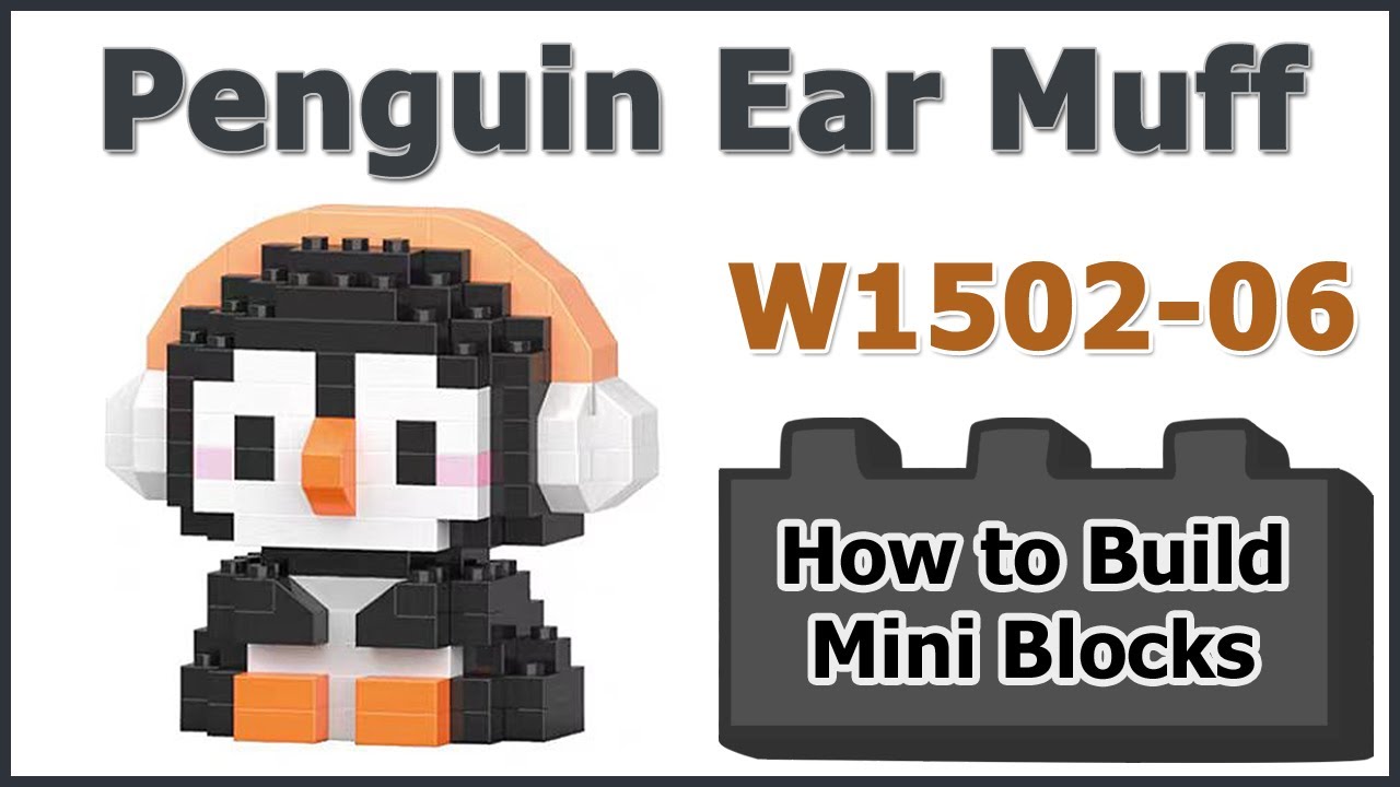 How to Build Mini Blocks Penguin Ear Muff W1502-06 Review Instructions ...
