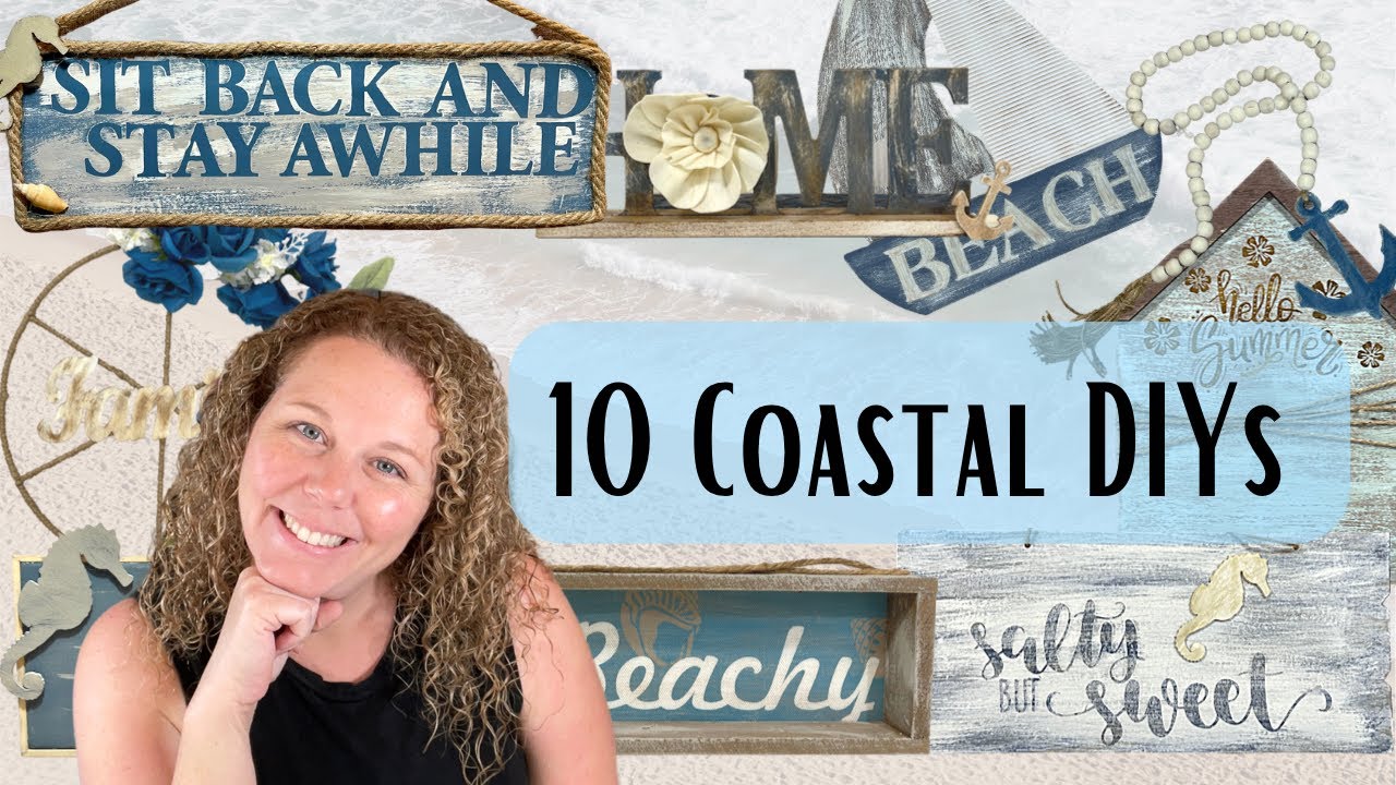 10 Coastal Dollar Tree DIYs || Summer Dollar Tree Crafts || Beach ...