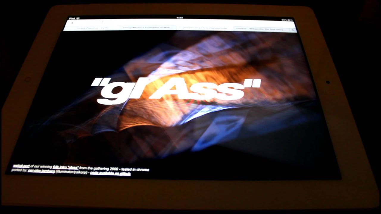 glAss (WebGL demo) on iPad 3 - YouTube
