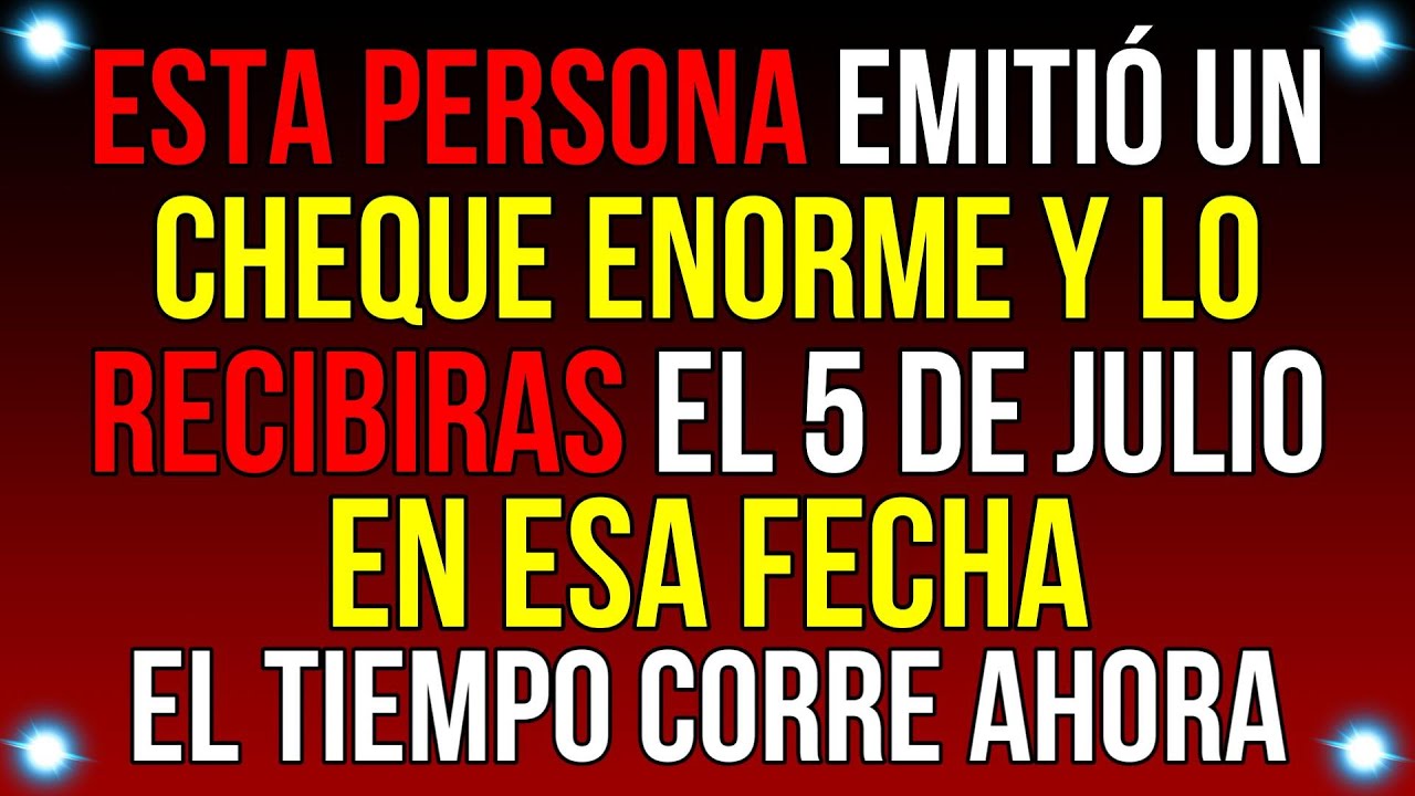 ESTA PERSONA escribió un CHEQUE ENORME a tu NOMBRE, y TÚ...| Mensaje de ...