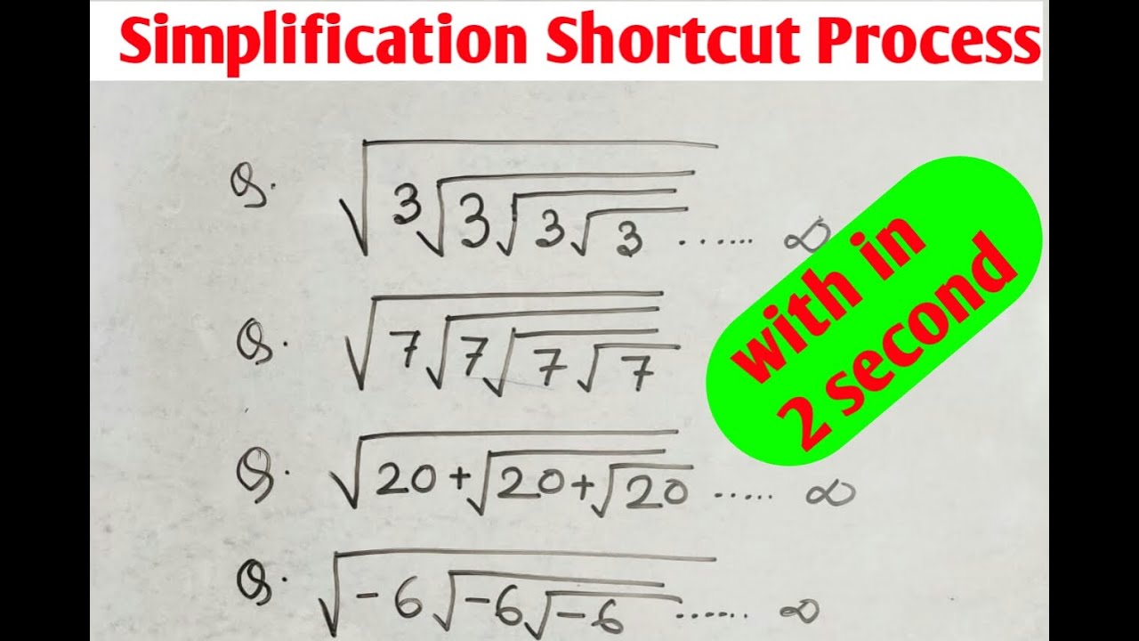 Simplification shortcut process /simplification within 2 second/by job ...