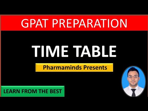 How to make TimeTable for GPAT/ Pharmaminds - YouTube