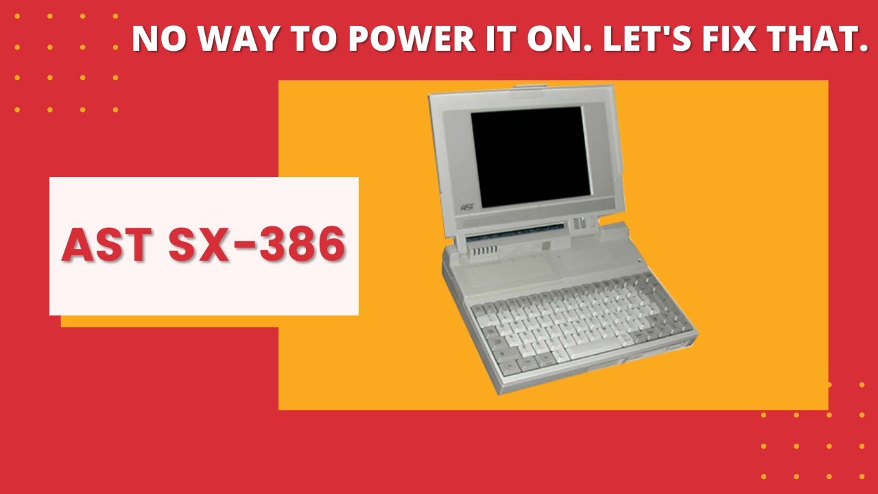 AST Advantage NB-SX25 386 Laptop: No Power Supply? No Problem! - YouTube