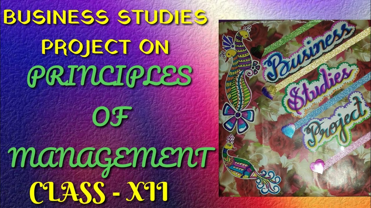 Business Studies Project On Principles Of Management For Class 12 - YouTube