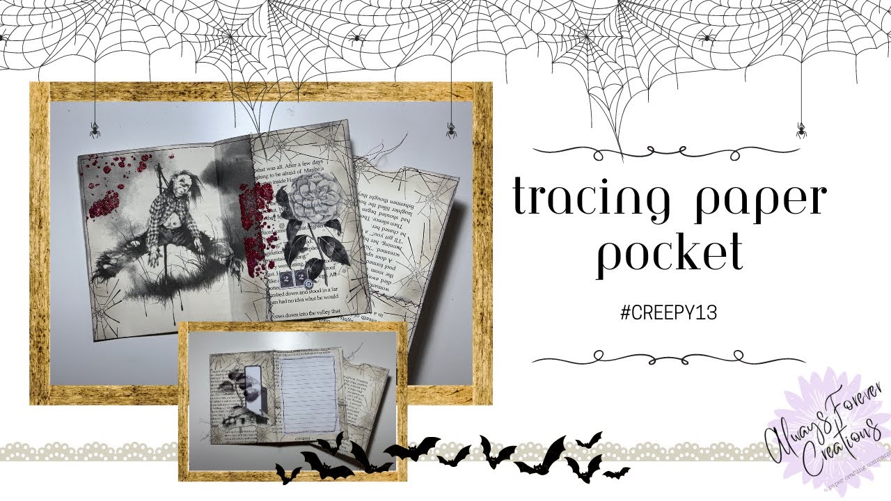 Tracing Paper Pocket | Scary Stories Junk Journal | #CREEPY13 - YouTube