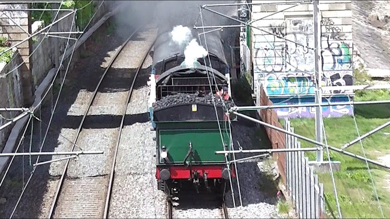 RPSI Steam Loco 461 on a Private Tour - Blackrock, Dublin - YouTube