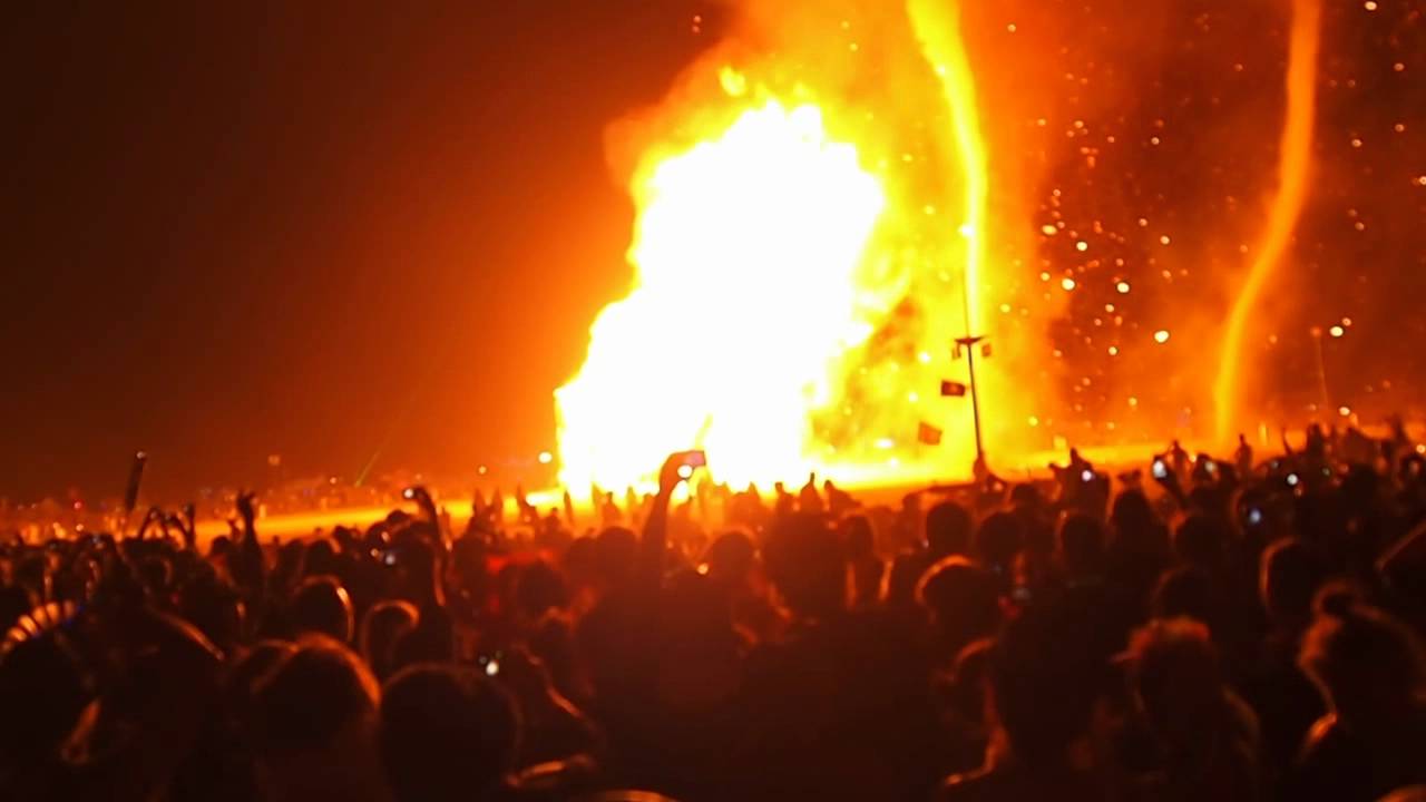Burning man fire twisters - YouTube