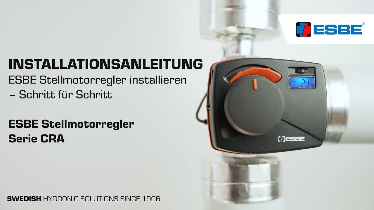 Installation des ESBE Stellmotorreglers – CRA - YouTube