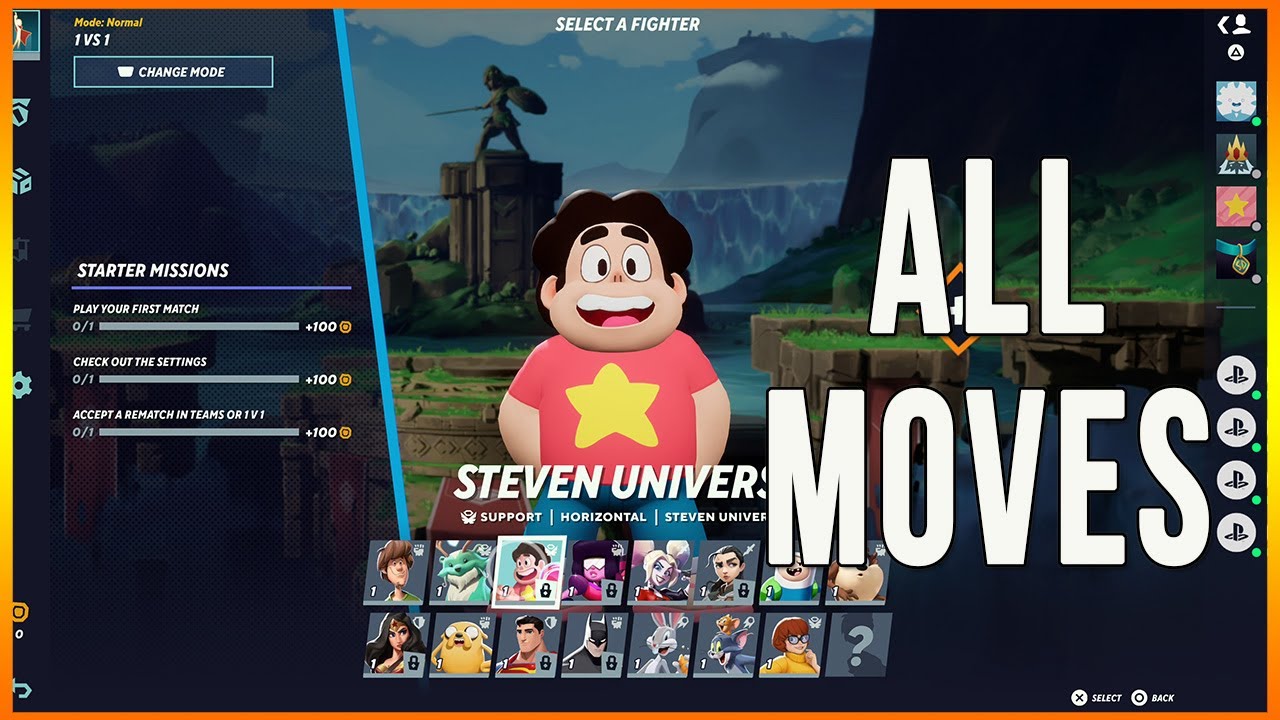 Multiversus Alpha- Steven Universe Move List - YouTube
