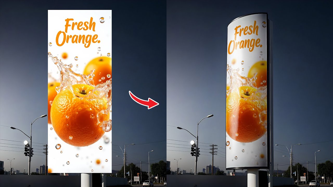 how to make a billboard Mockup in Photoshop - YouTube
