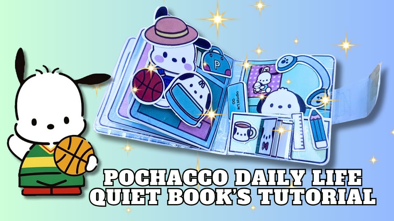 Pochacco Daily Life QuietBook Tutorial - Funny & Cute Paperplay - YouTube